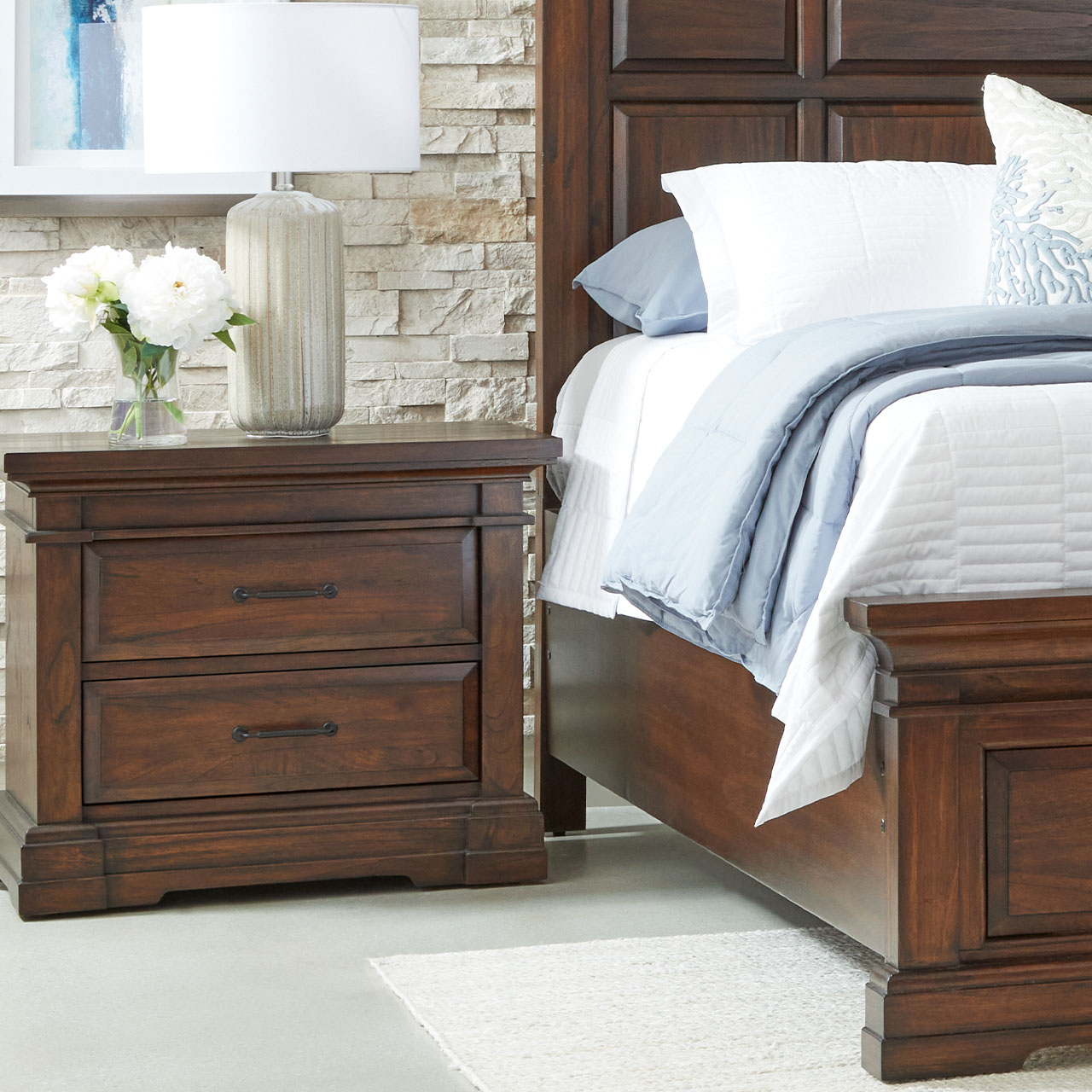 Richmond Bedroom 2 x Drawer Night Stand (Large) - Napa Furniture Design